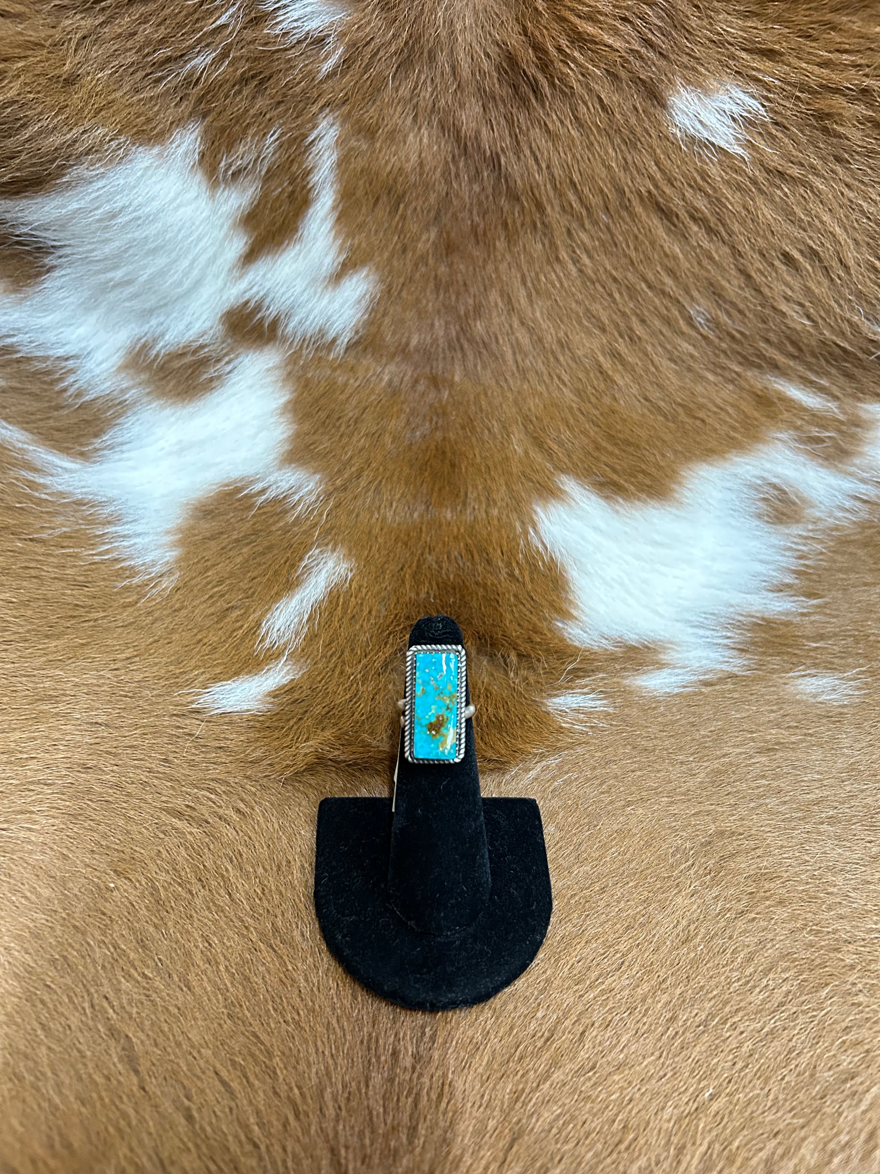 Rectangle Turquoise Adj Ring – Texas Rose Boutique